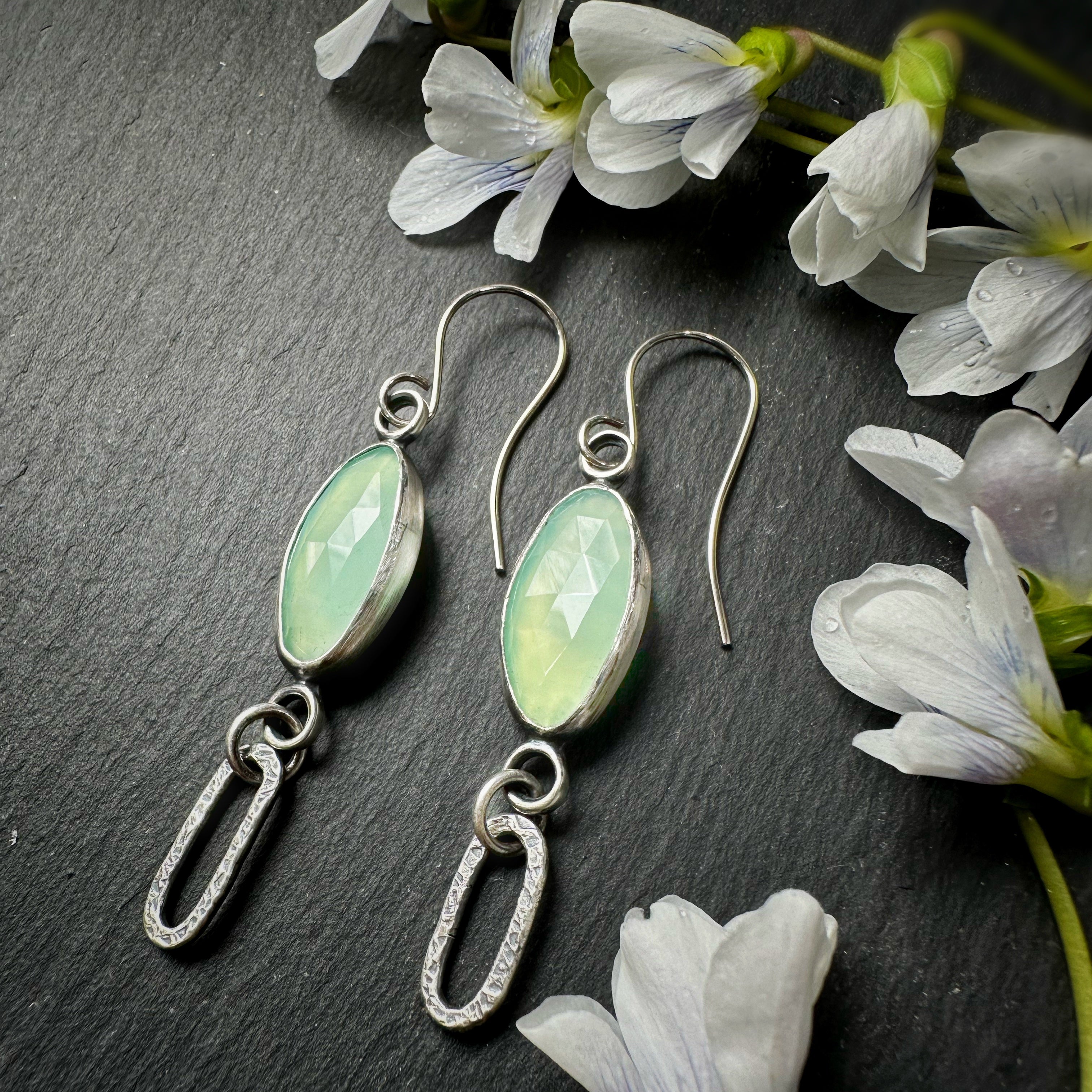 Silver Disc & Hoop Earrings - Hand Hammered Jewelry for Sale in Maine ...